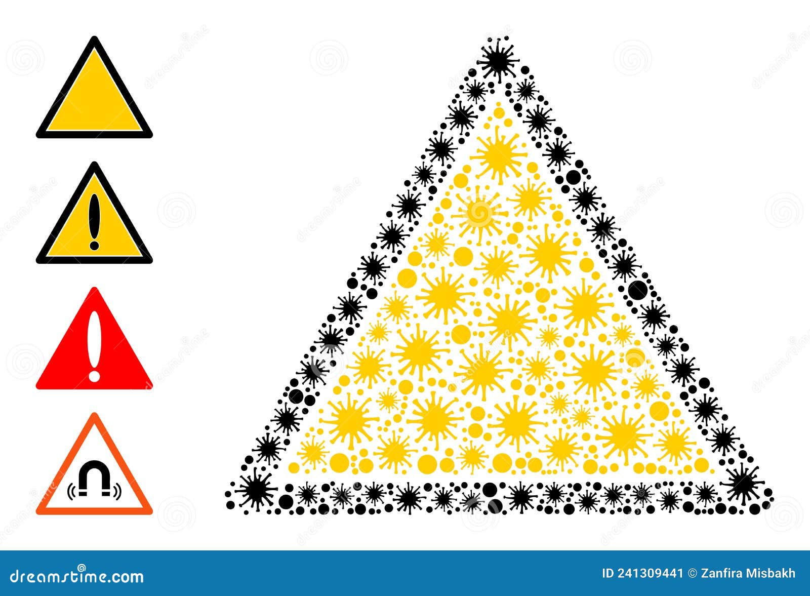 Pandemic Danger Triangle Template Composition Icon and Additional Icons ...