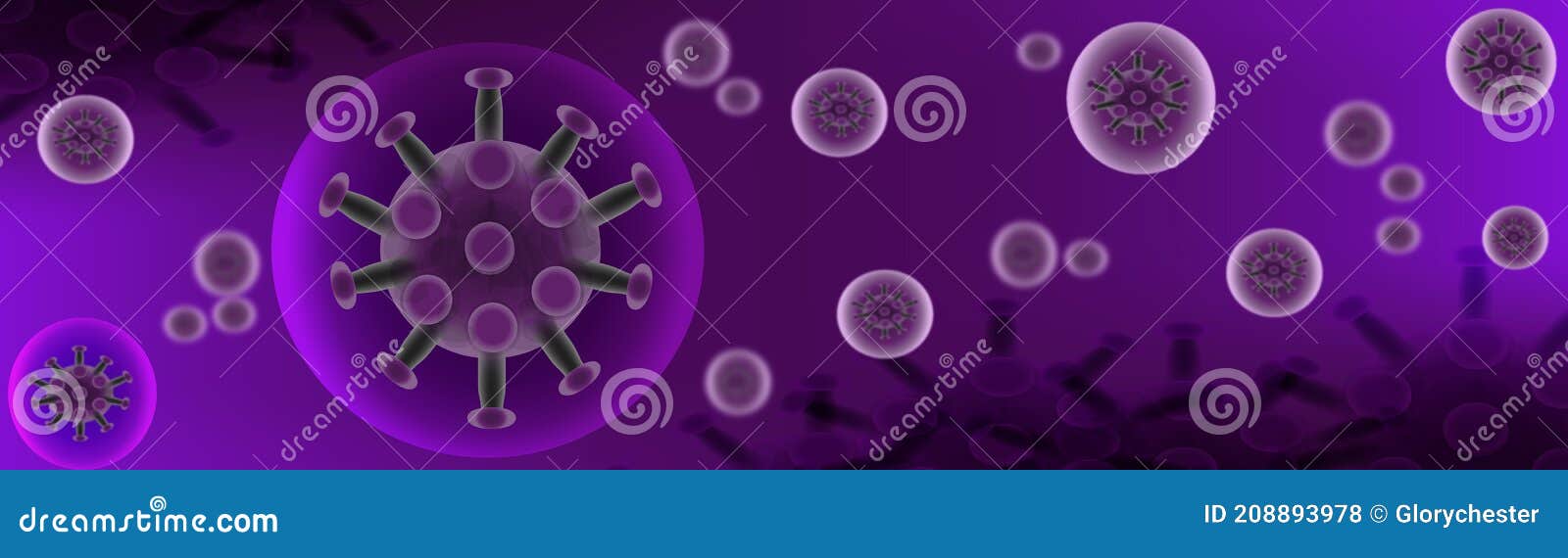 The Pandemic of Purple Virus Isometric Stock Illustration ...