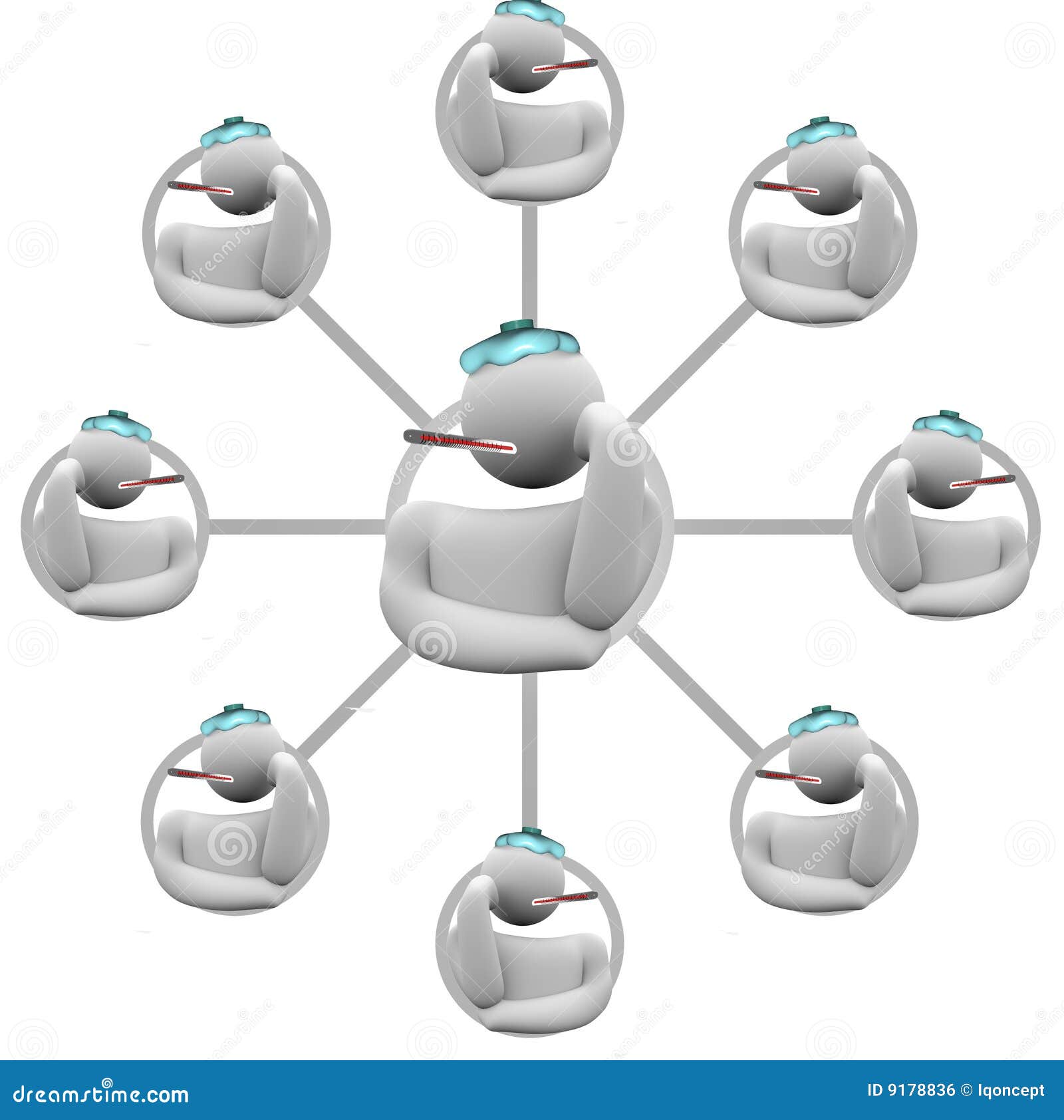 Pandemic of Sickness - Many People Stock Illustration - Illustration of ...
