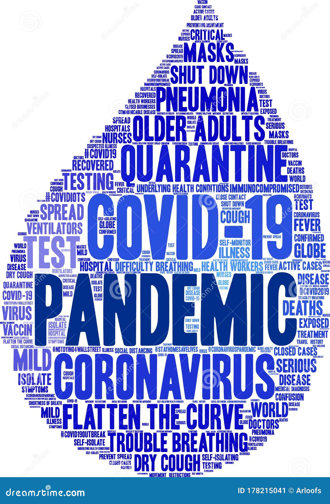 Pandemic Word Cloud stock vector. Illustration of coronavirus - 178215041