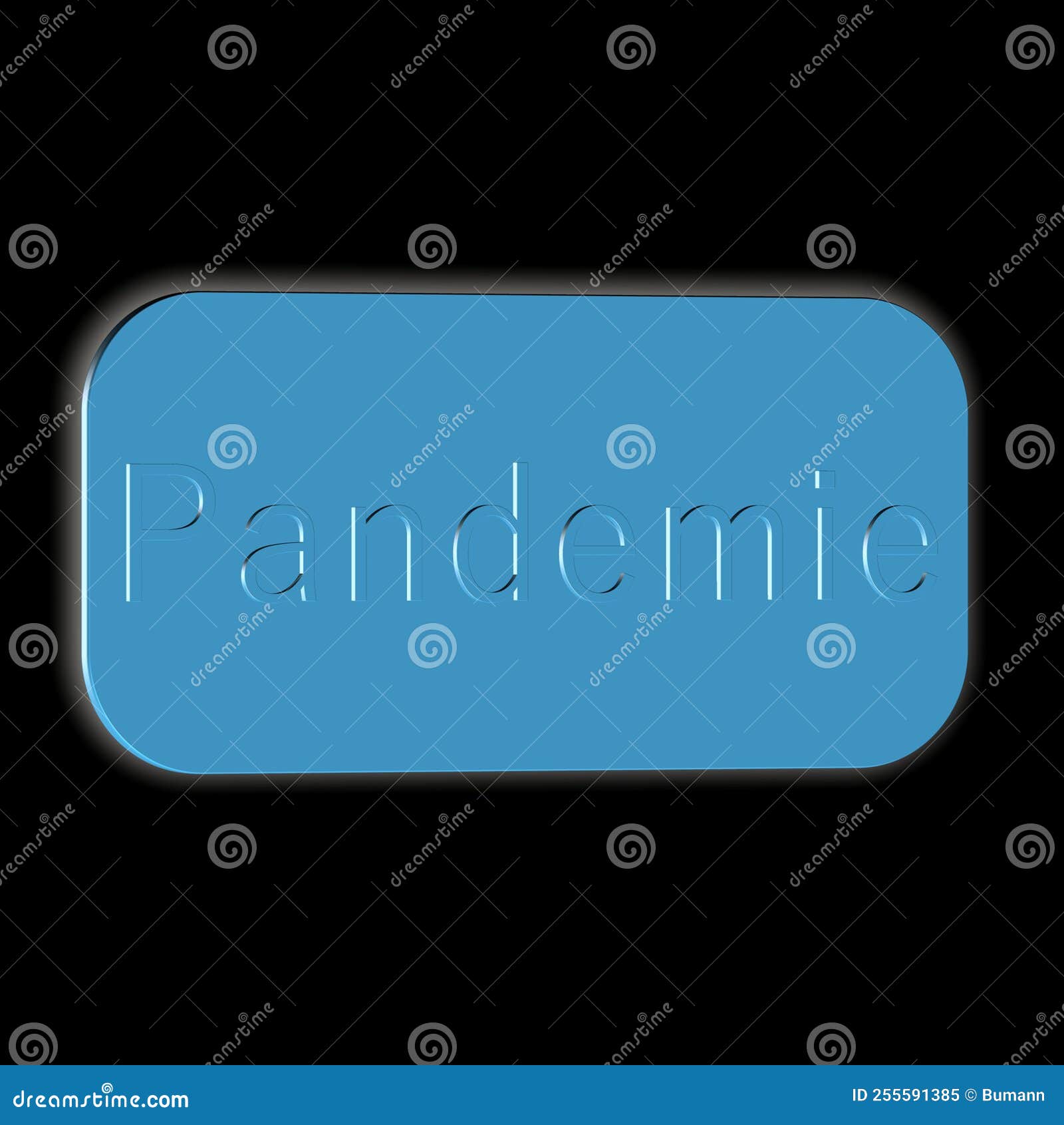 `Pandemie` = `Pandemic` - Word, Lettering or Text As a 3D Illustration ...