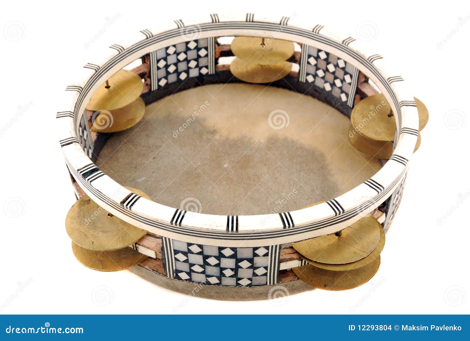 Pandereta foto de archivo. Imagen de folclore, aislado - 12293804