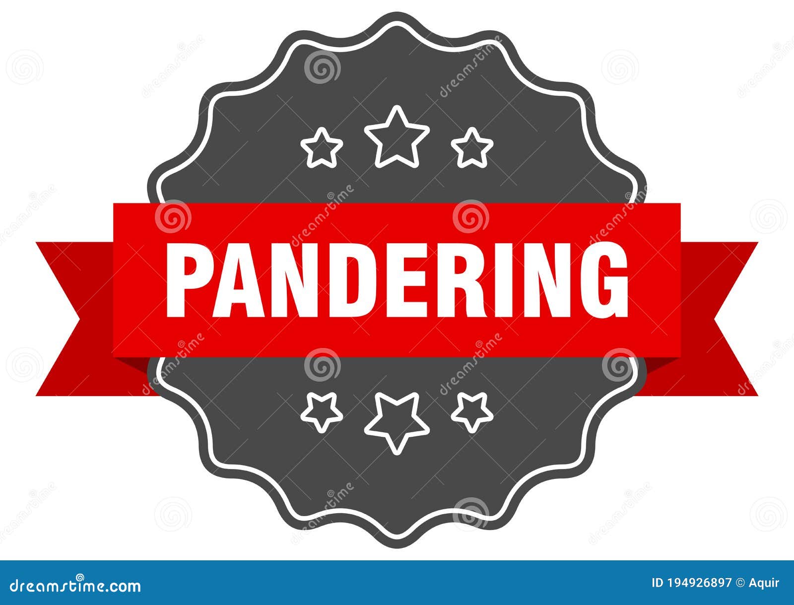 Pandering label stock vector. Illustration of emblem - 194926897