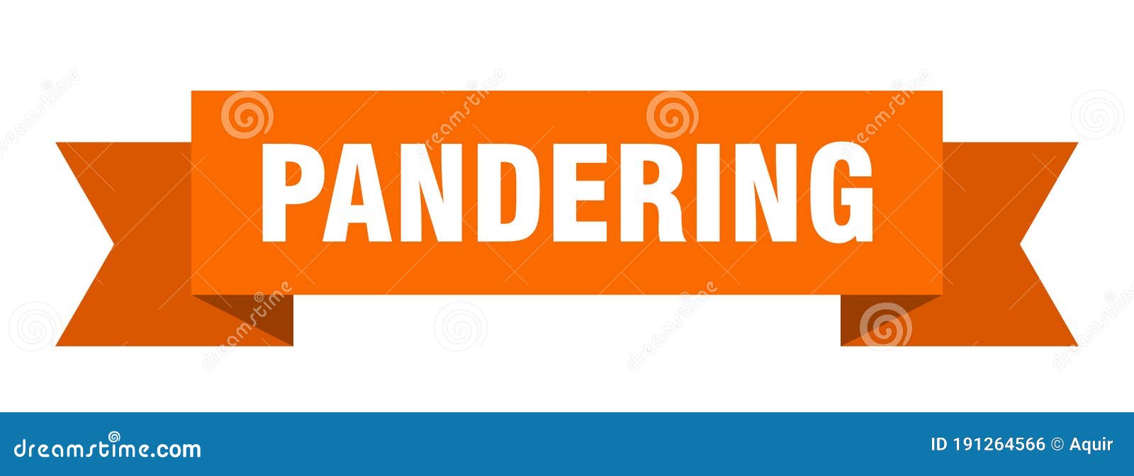 Pandering ribbon. stock vector. Illustration of sign - 191264566