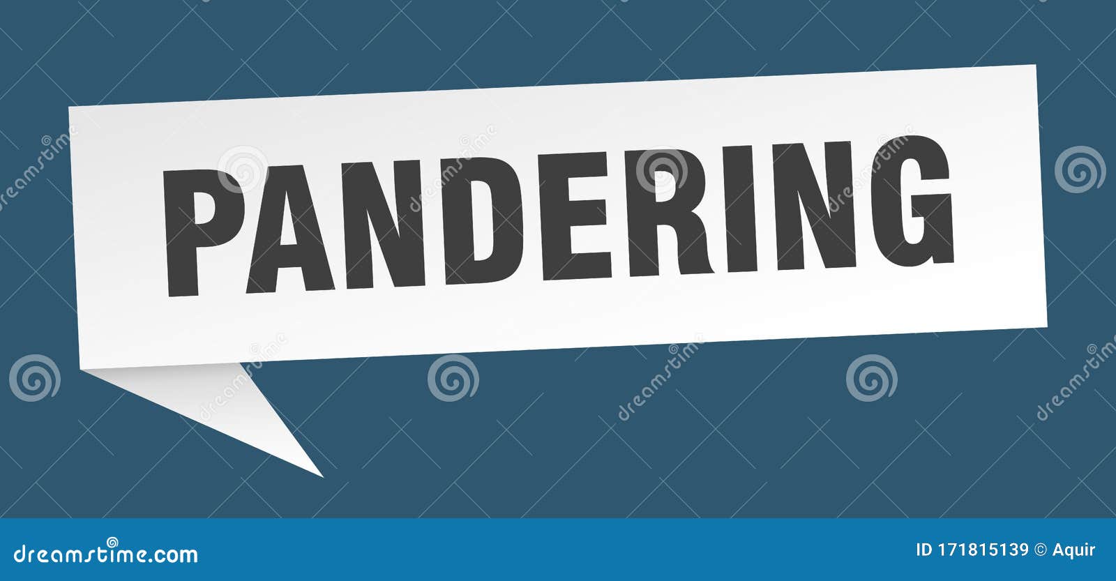 Pandering Speech Bubble. Pandering Ribbon Sign Stock Vector ...