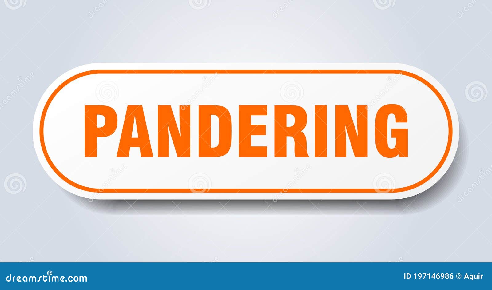 Pandering sticker. stock vector. Illustration of flat - 197146986