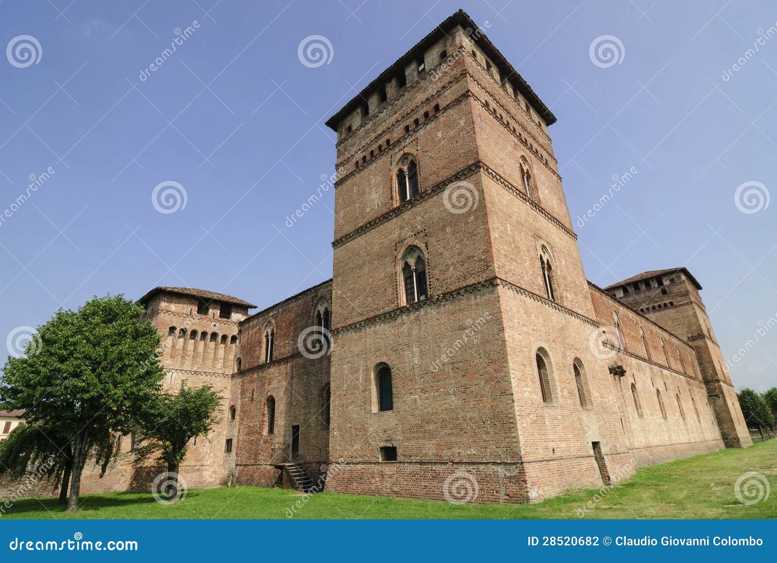 Pandino, castle stock photo. Image of building, vertical - 28520682
