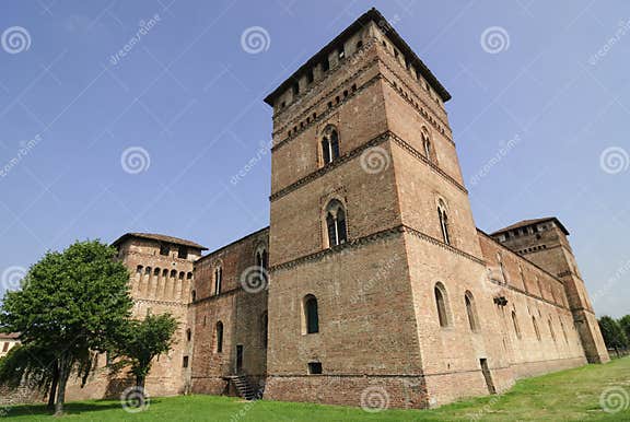 Pandino, castle stock photo. Image of building, vertical - 28520682