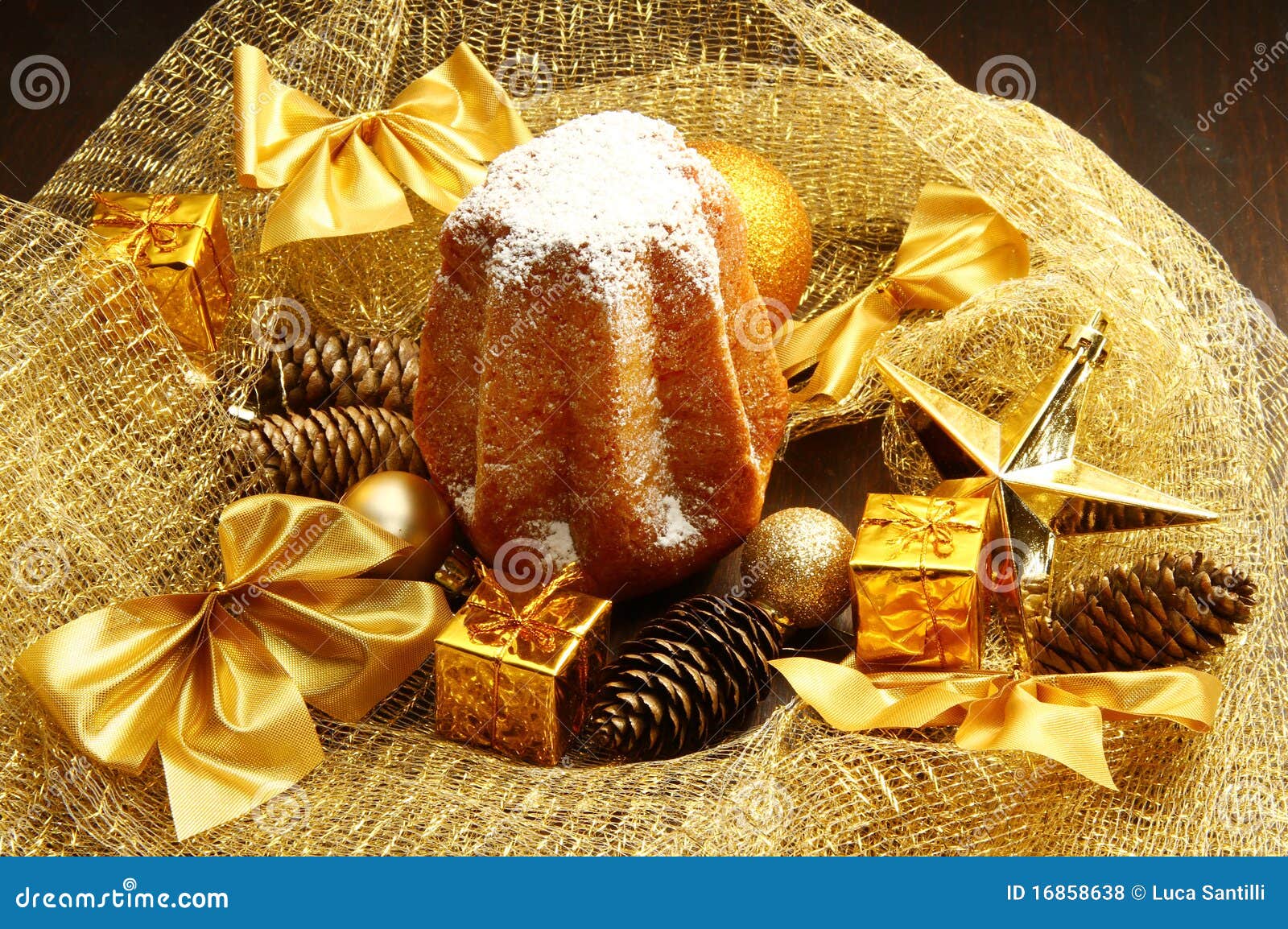 Pandoro stock photo. Image of decoration, bakery, delicious - 16858638