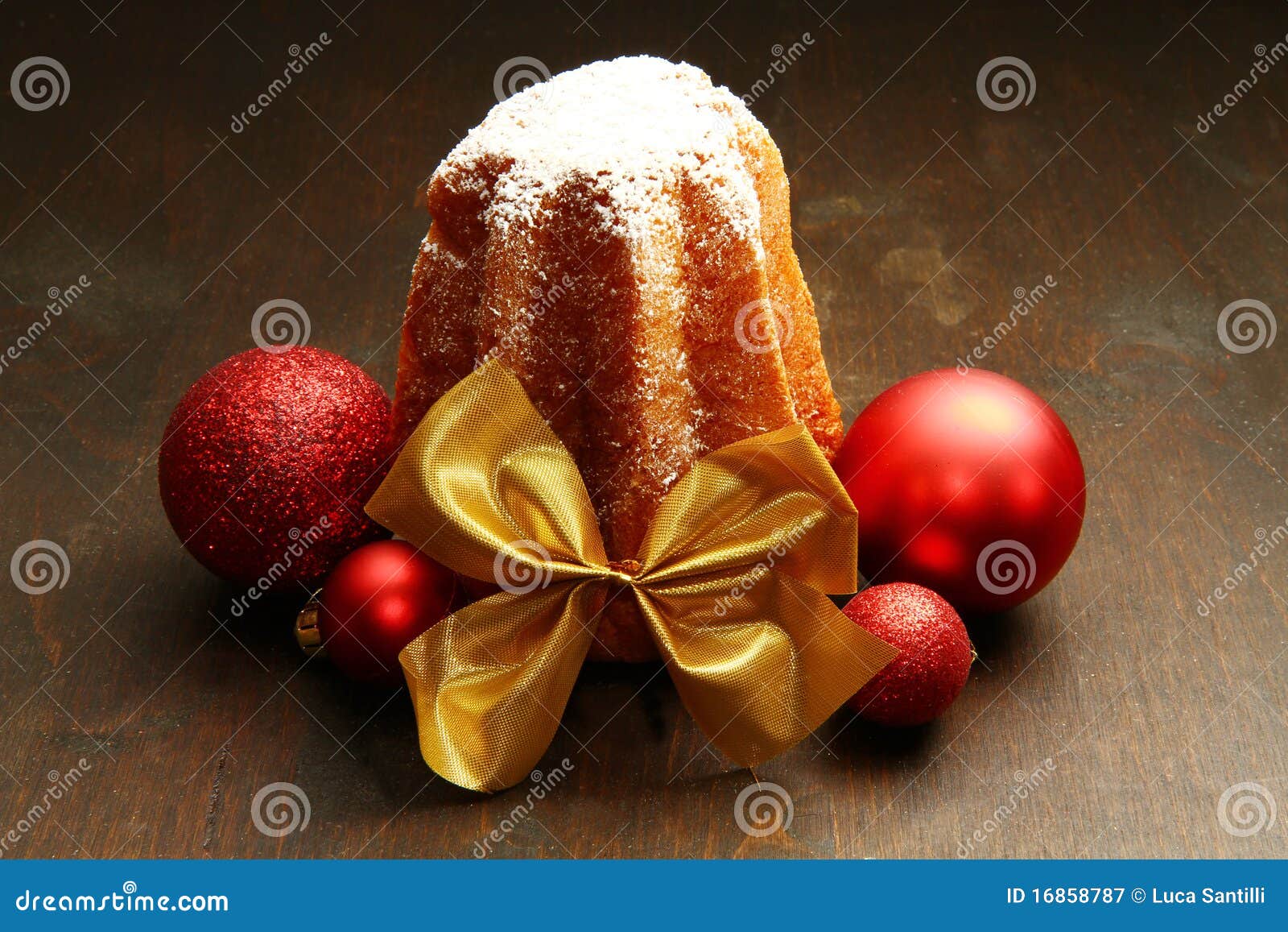 Pandoro stock image. Image of cake, festive, candle, dessert - 16858787