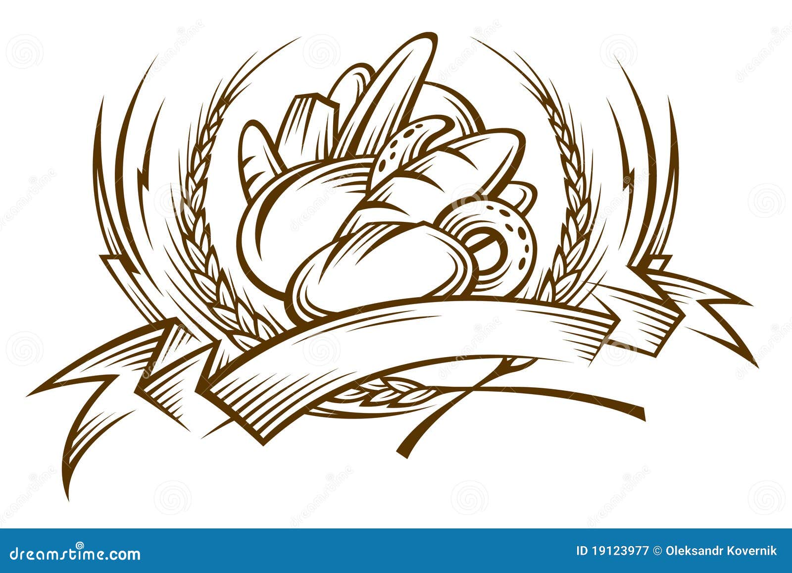 Pane illustrazione vettoriale. Illustrazione di alimento - 19123977