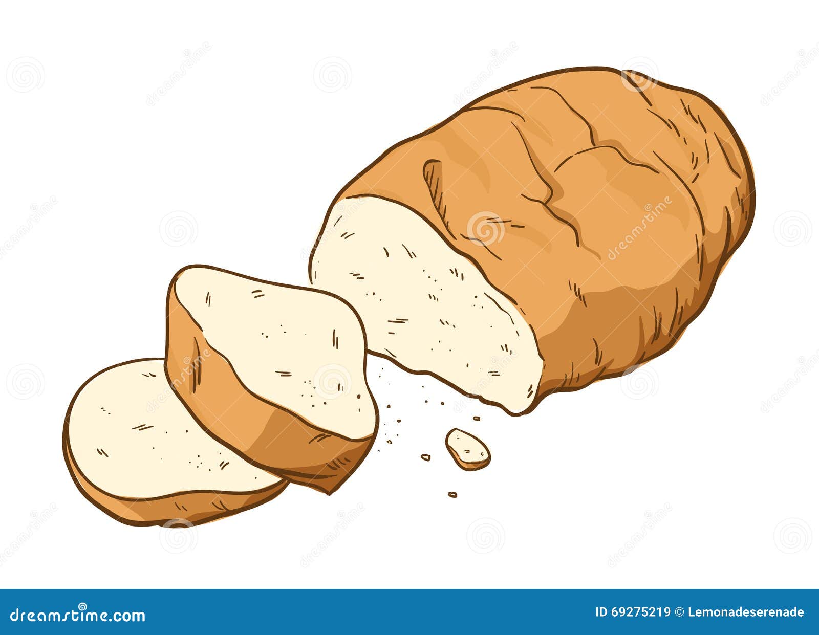 Pane illustrazione vettoriale. Illustrazione di squisito - 69275219
