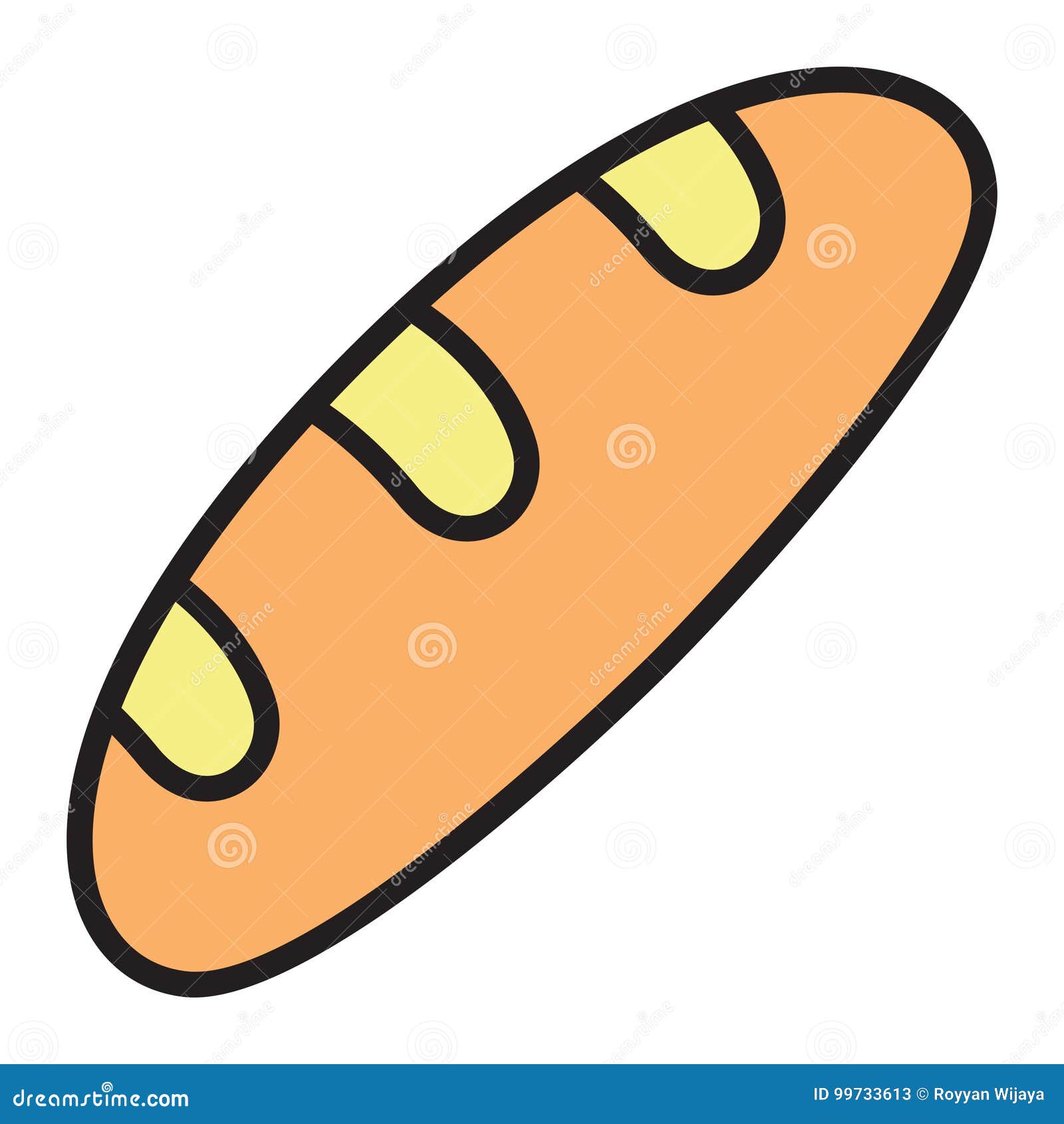 Pane illustrazione vettoriale. Illustrazione di piatto - 99733613