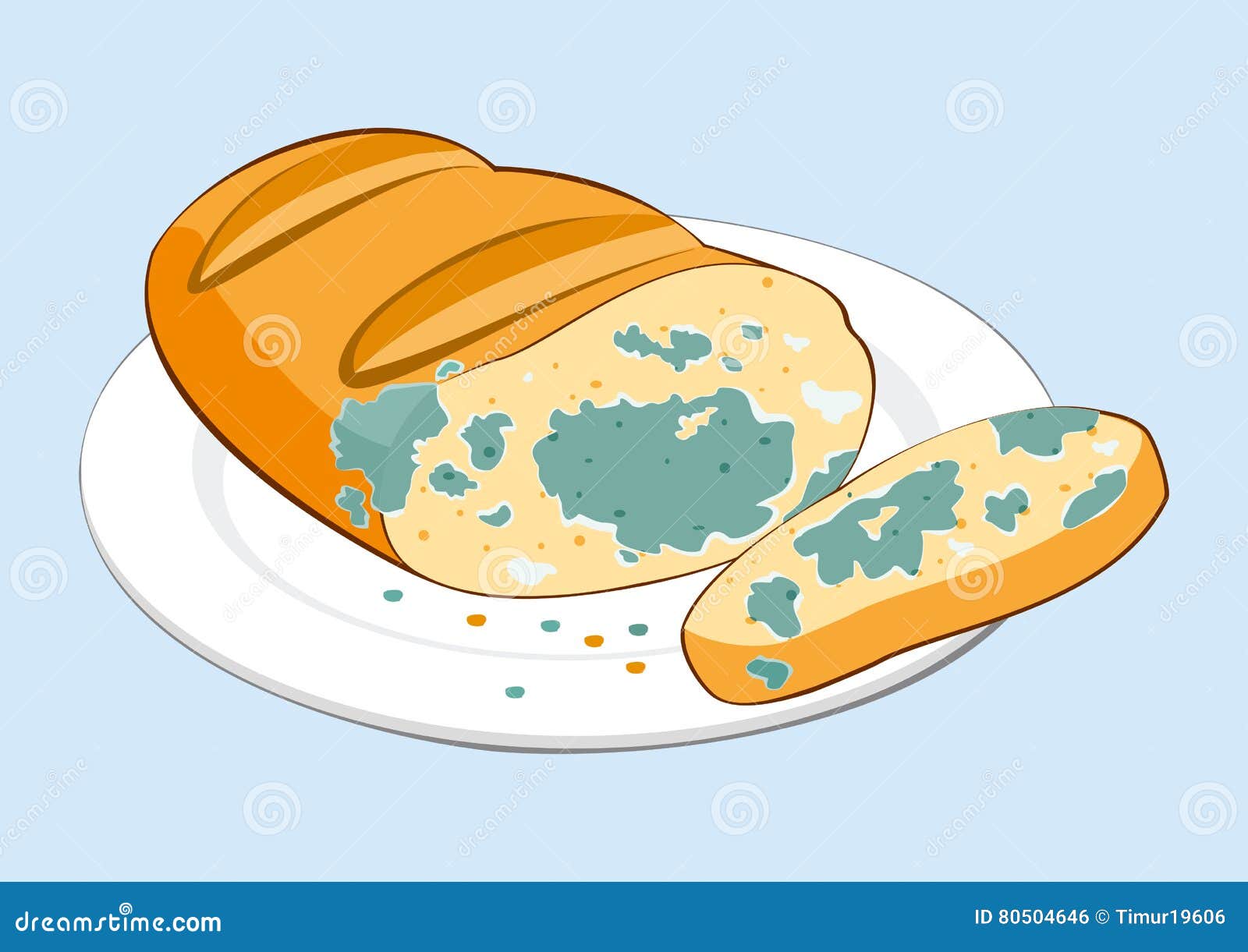 Pane della muffa illustrazione vettoriale. Illustrazione di marcio ...