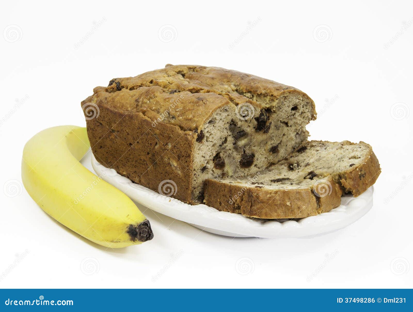 Pane di banana e banana fotografia stock. Immagine di squisito - 37498286