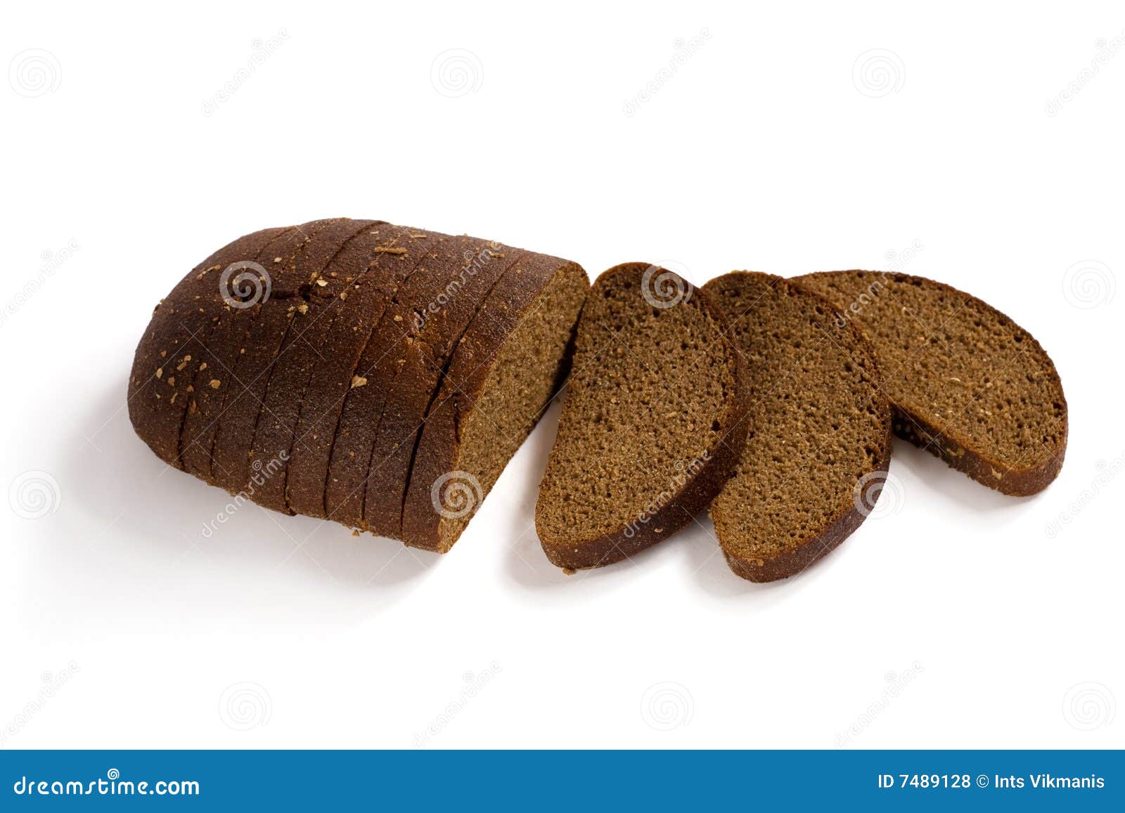 Pane Di Segale Marrone Affettato Fotografia Stock - Immagine di pasto ...