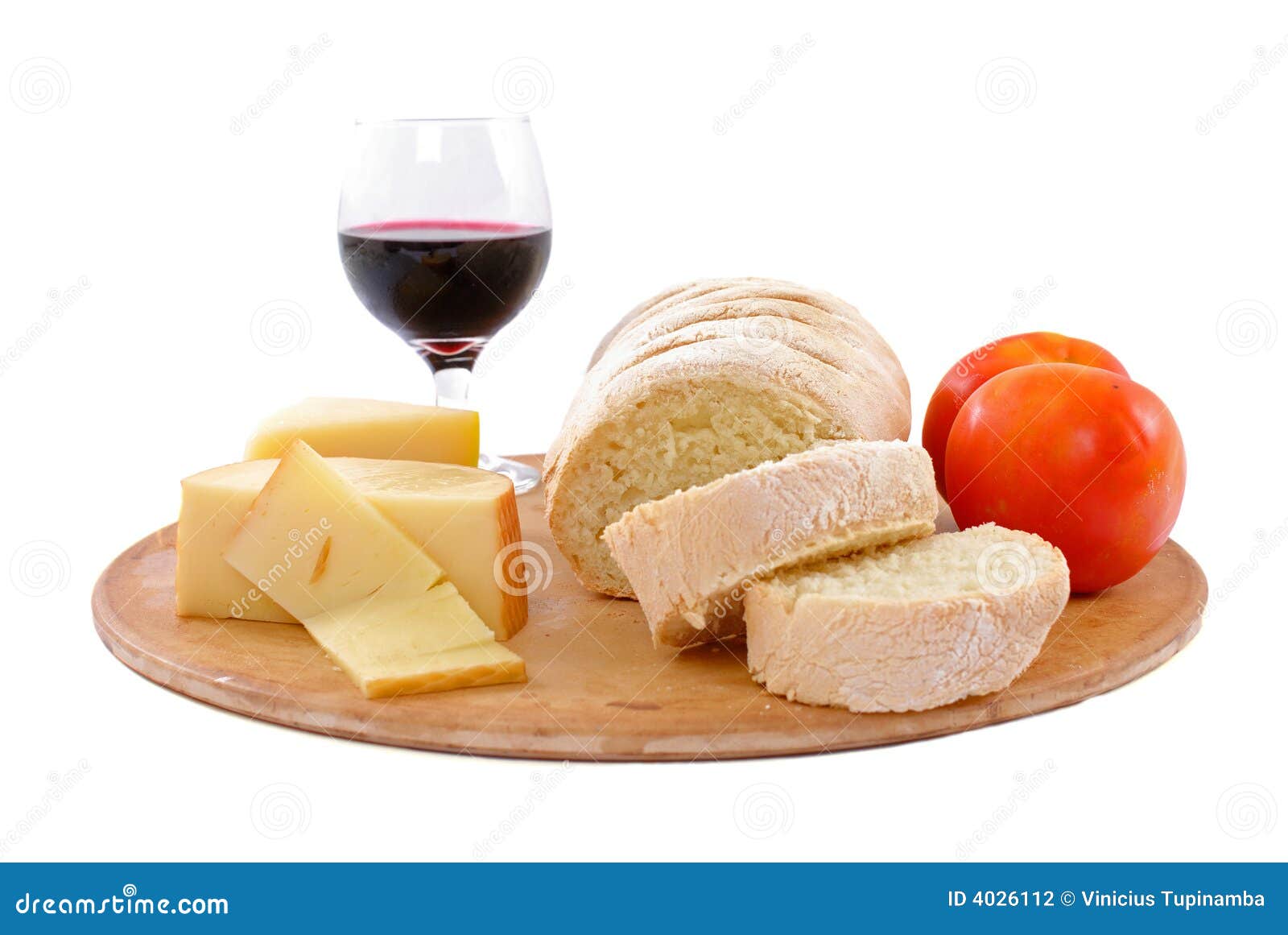 Pane e formaggio fotografia stock. Immagine di vino, pasto - 4026112