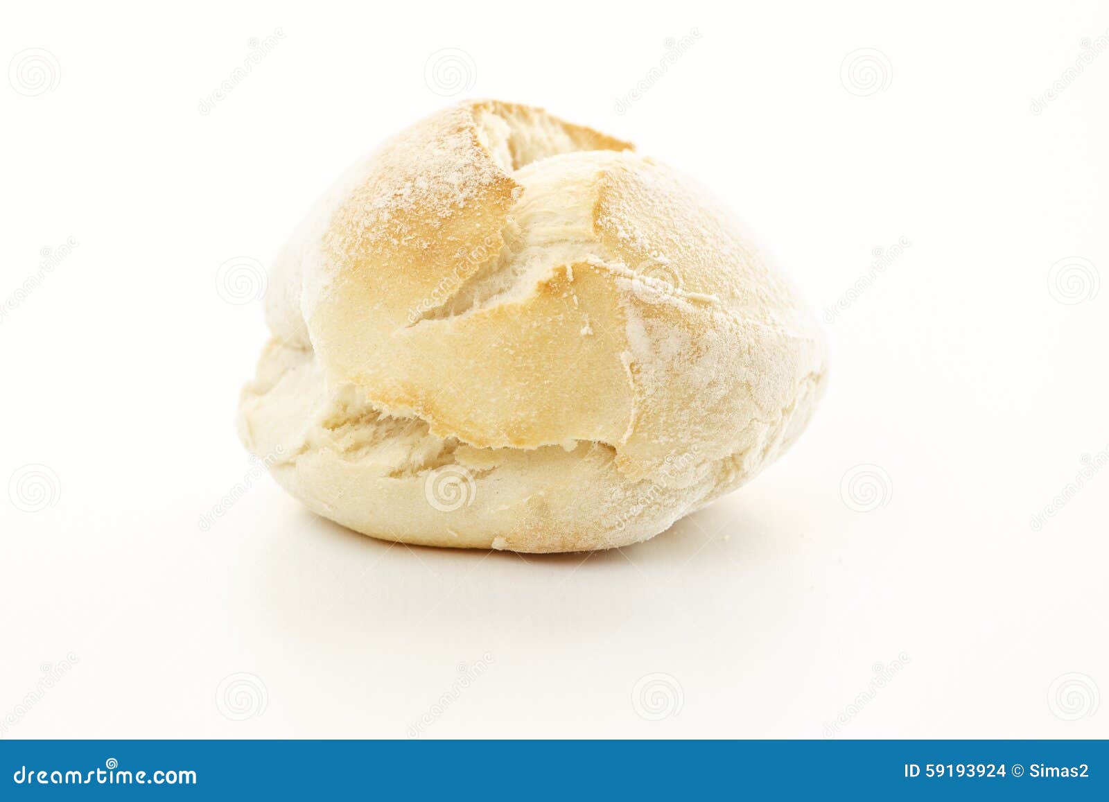 Pane fresco sopra bianco fotografia stock. Immagine di cotto - 59193924