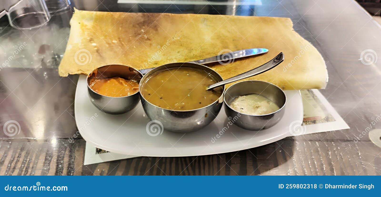 Paneer Dosa in White Plate on Table Stock Photo - Image of food, meat ...