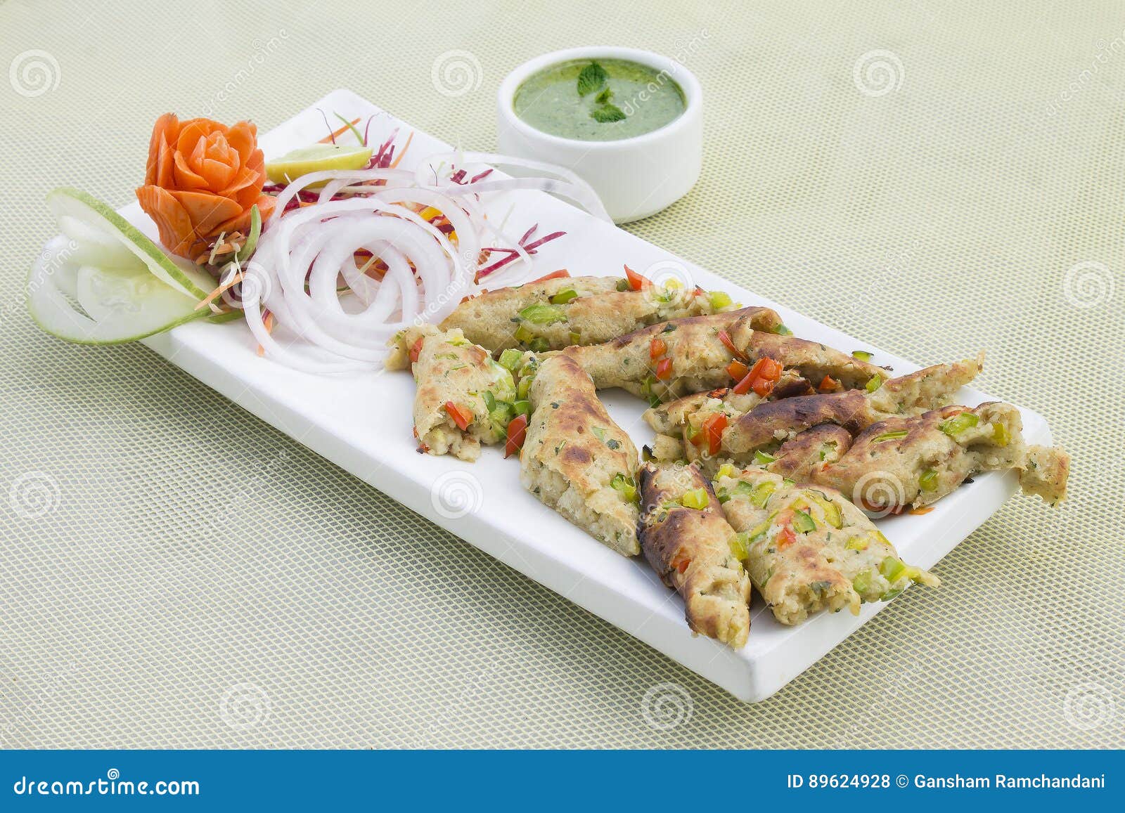 Paneer Malai sheek kabab stock photo. Image of asia, mint - 89624928