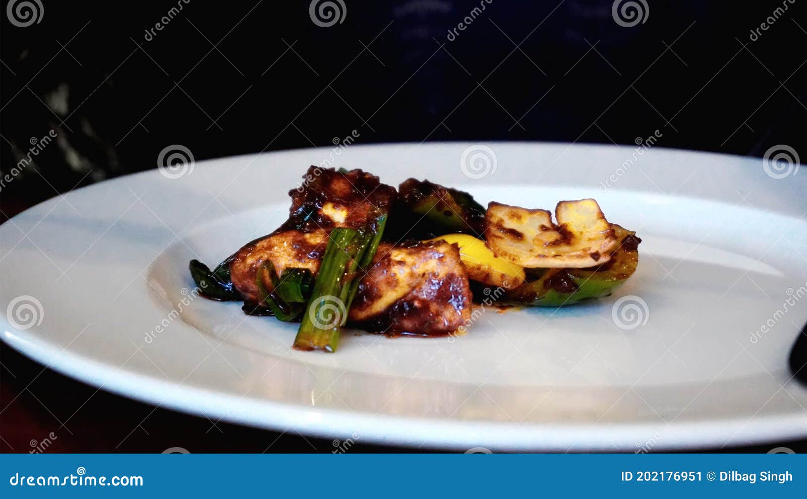 Paneer Tikka Served on Table Stock Image - Image of panir, food: 202176951