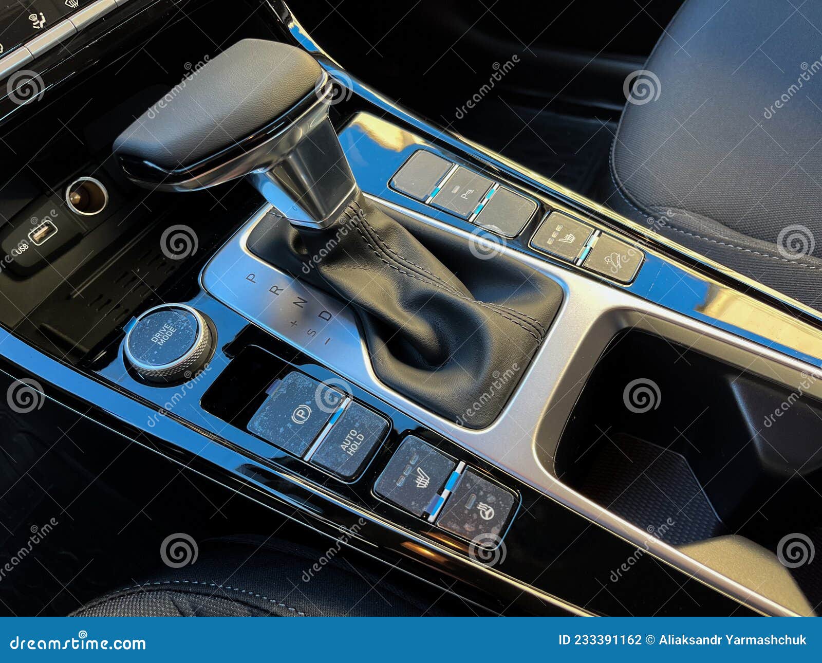 Panel with Automatic Transmission of the Car Stock Photo - Image of ...