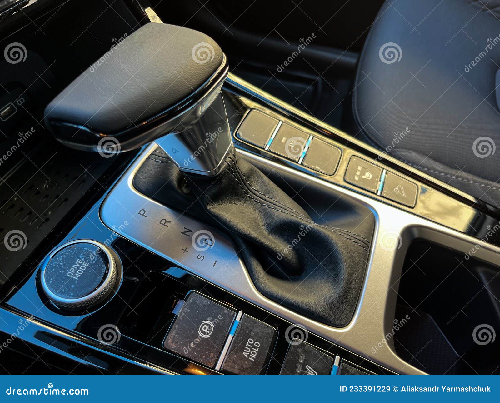 Panel with Automatic Transmission of the Car Stock Image - Image of ...