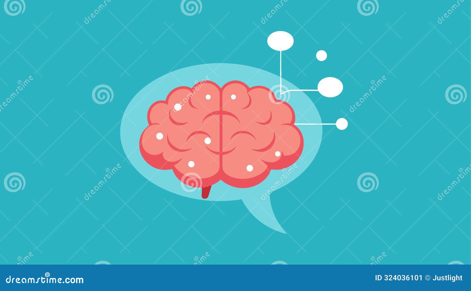 Panel 11 a Brain with Healthy Neurons Firing and Communicating ...