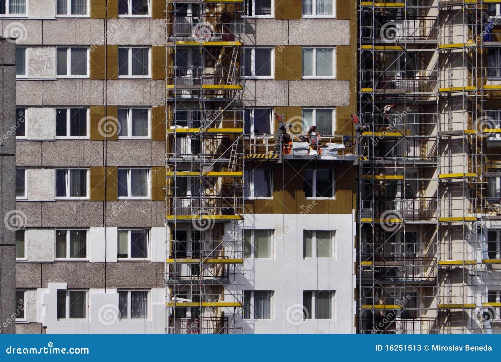 Panel building stock image. Image of housing, facing - 16251513