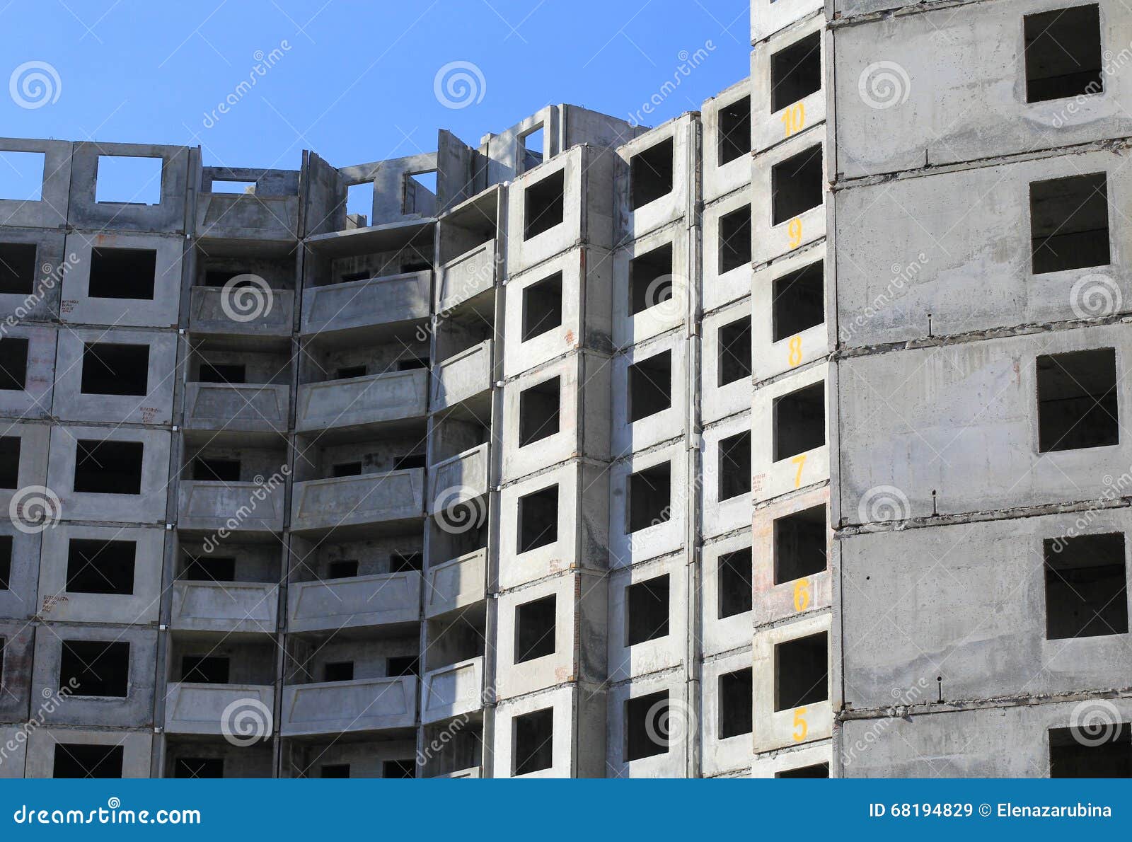 Panel Building Construction Stock Image - Image of fabricated, building ...