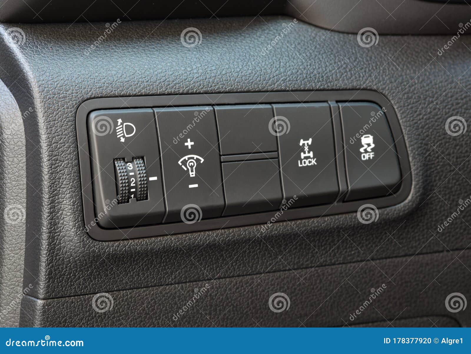 Panel with Buttons on the Control Panel of Off-road Car Stock Photo ...