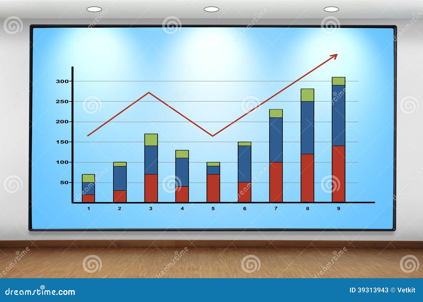 Panel with chart stock illustration. Illustration of progress - 39313943