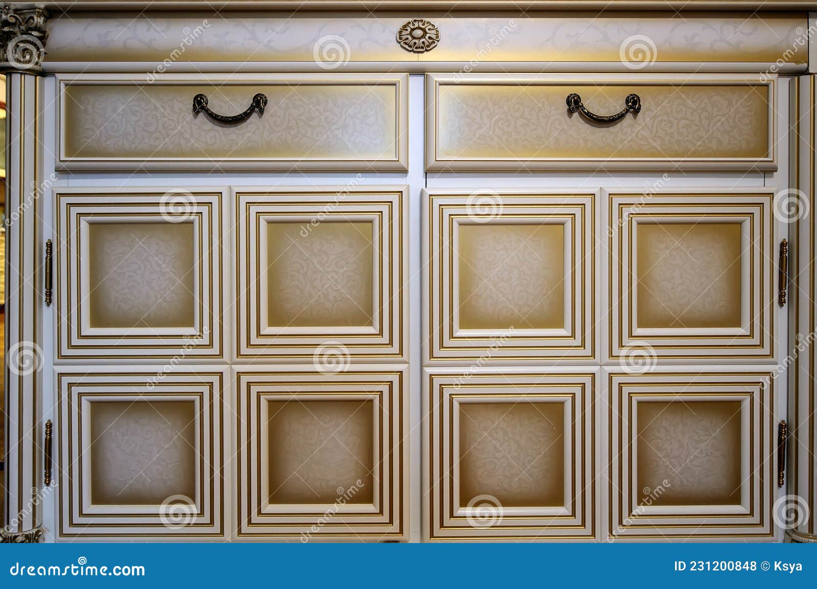 Panel of chest of drawers stock photo. Image of door - 231200848