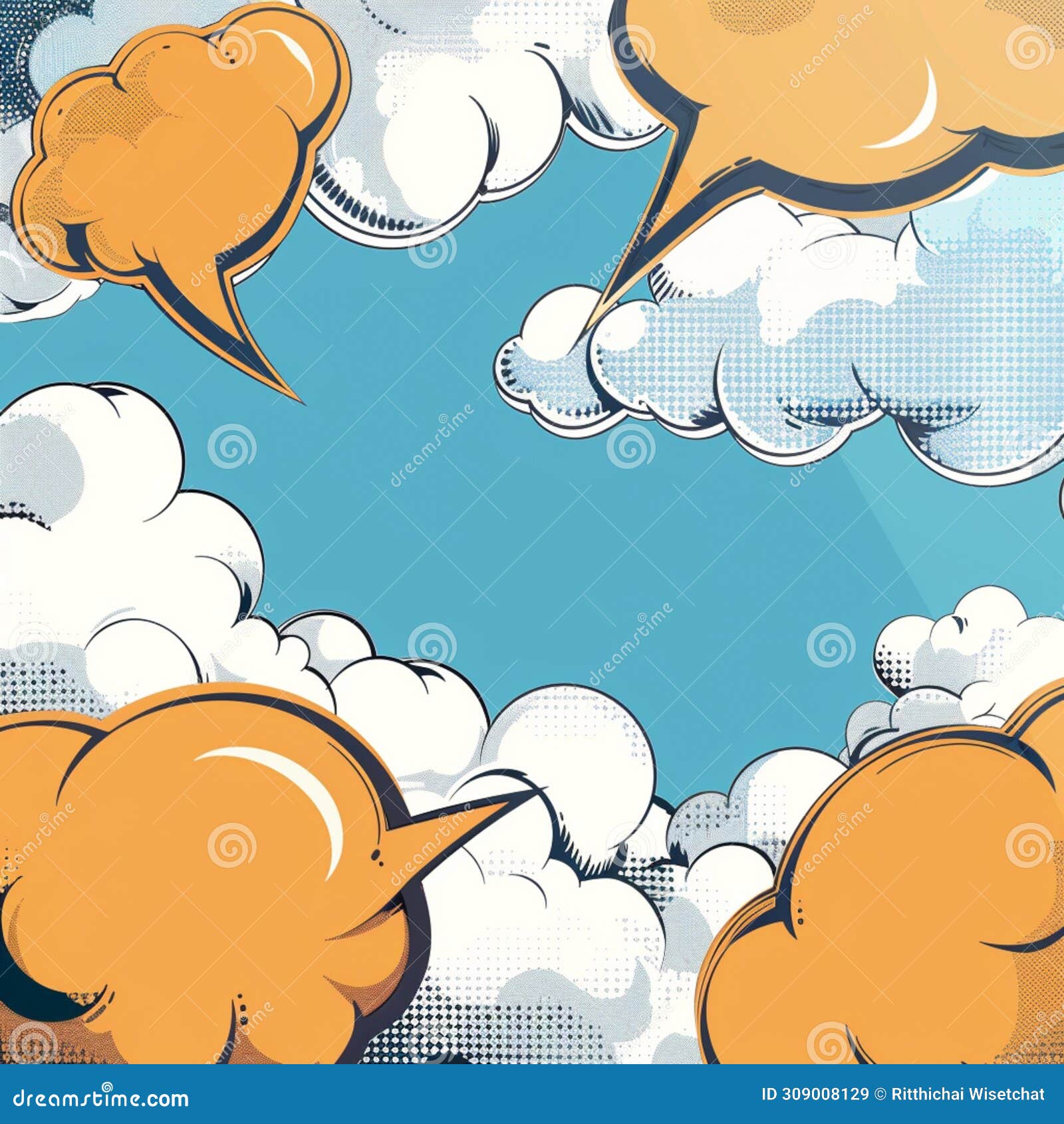 Panel Collage Featuring Vibrant Comic-style Illustrations Of Sunbursts ...