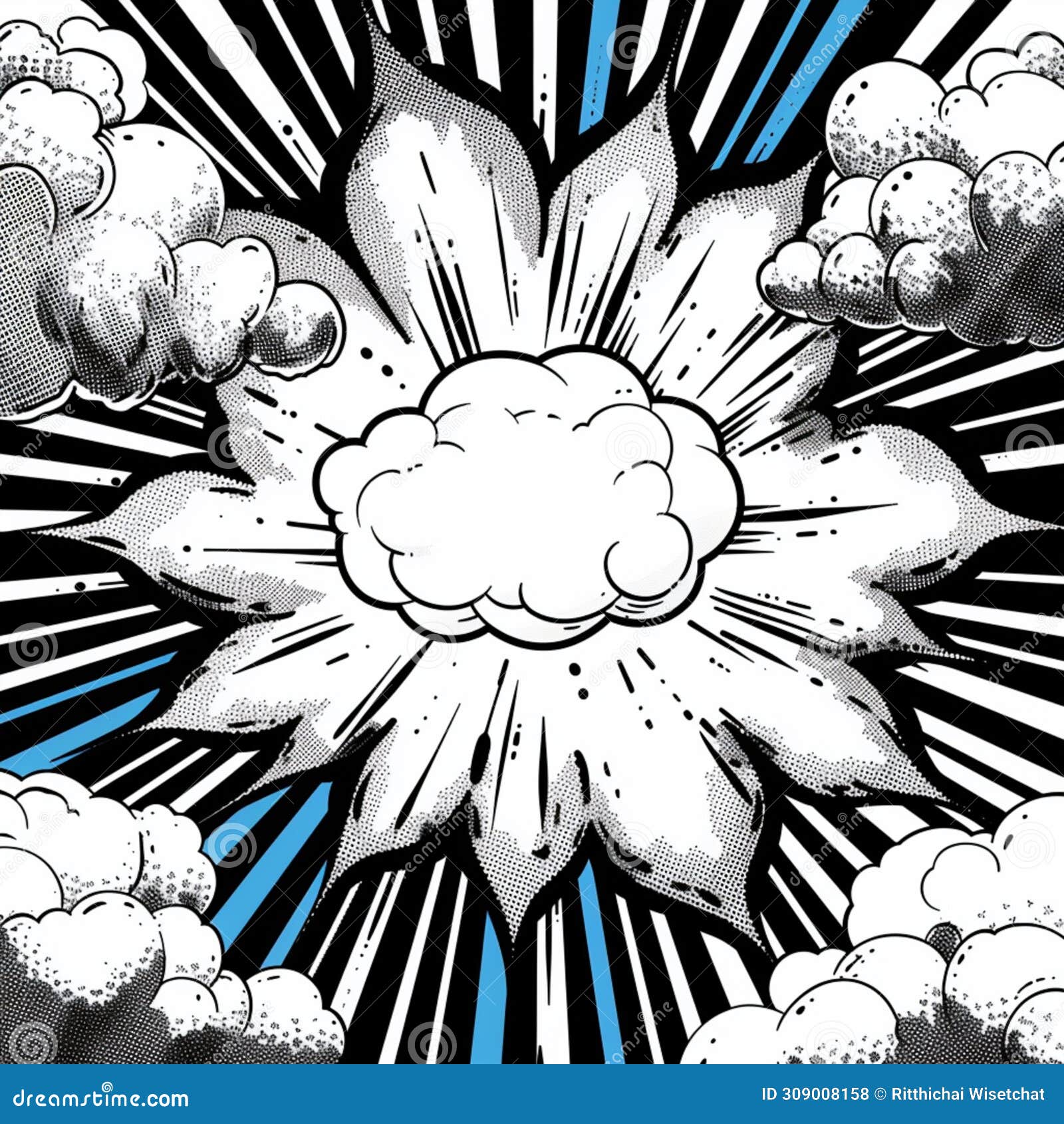 Panel Collage Featuring Vibrant Comic-style Illustrations of Sunbursts ...