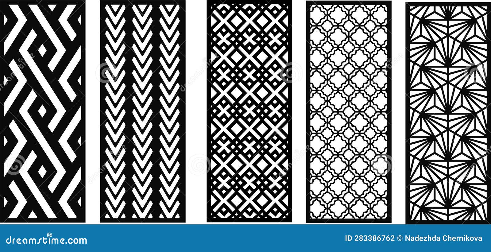 Panel Collection, Geometric Pattern Geometric Ornaments. Stock Vector ...