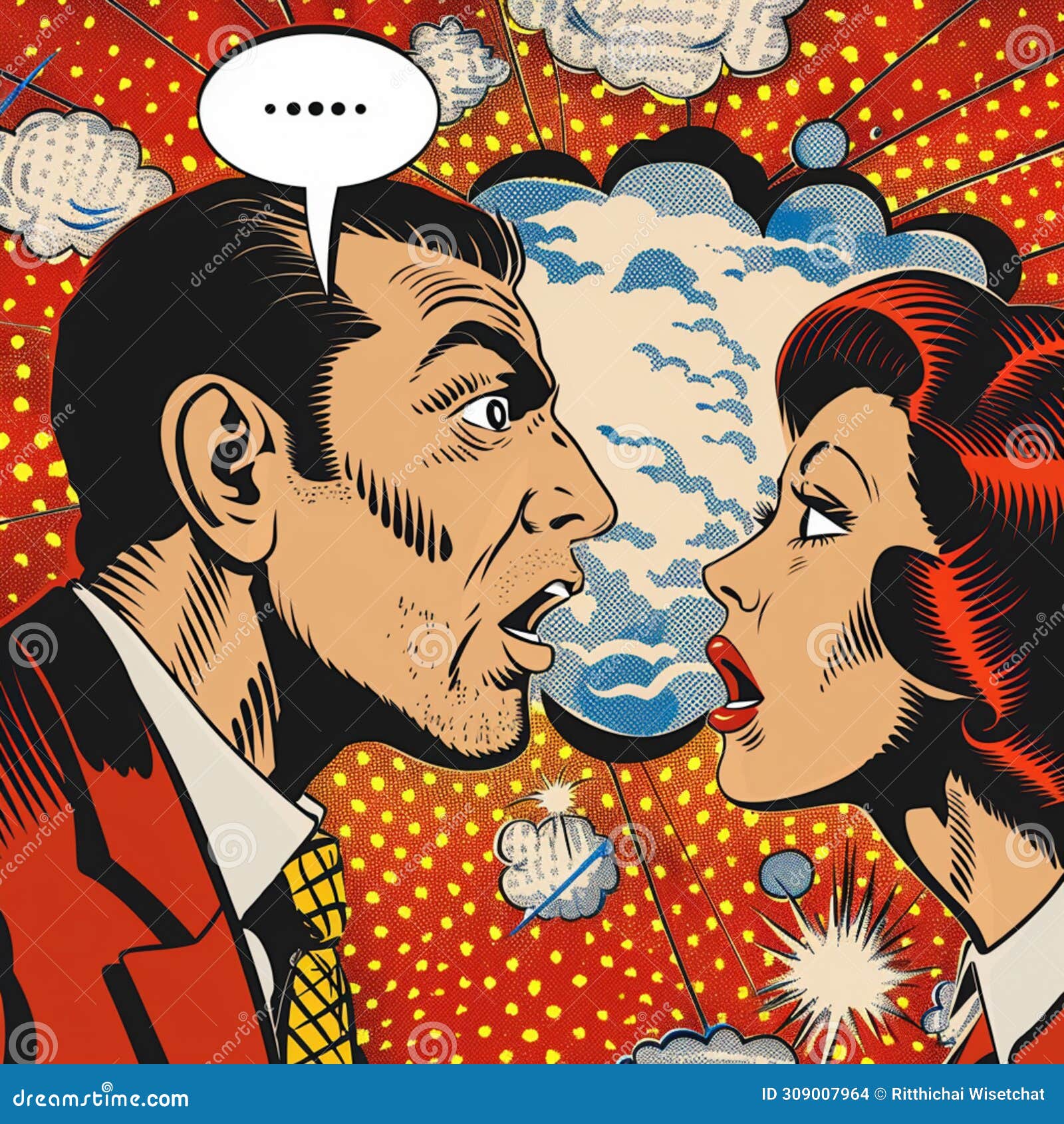 Comic Strip Style Artwork Showing Close-ups of a People S Shocked ...