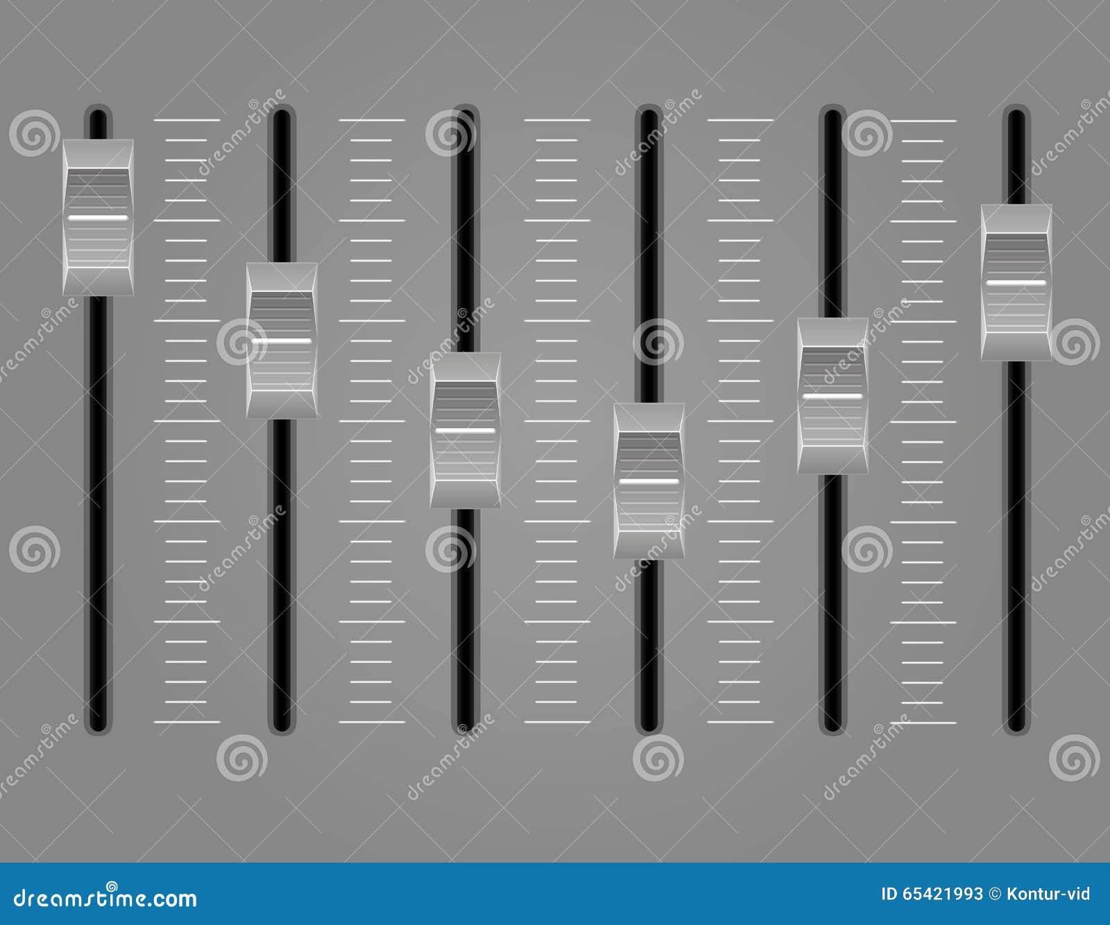 Sound Mixer And Turntables Cartoon Illustration. Vector Graphic ...