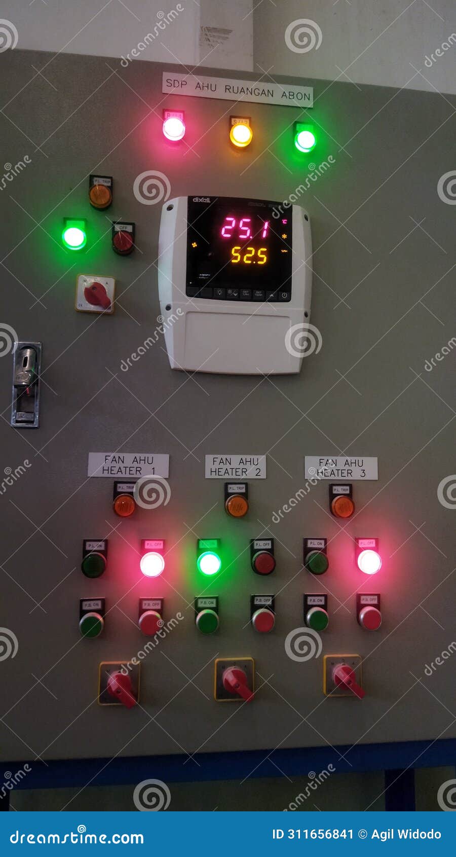 Panel Control AHU with Dixell XLH260 Editorial Photo - Image of panel ...