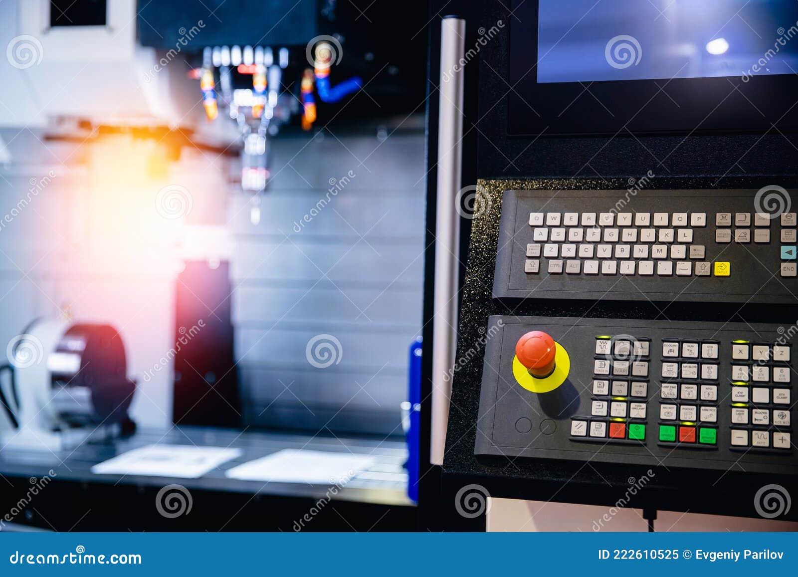 Panel Control Coordinate Measuring Machine Probe CMM on Milling Work ...