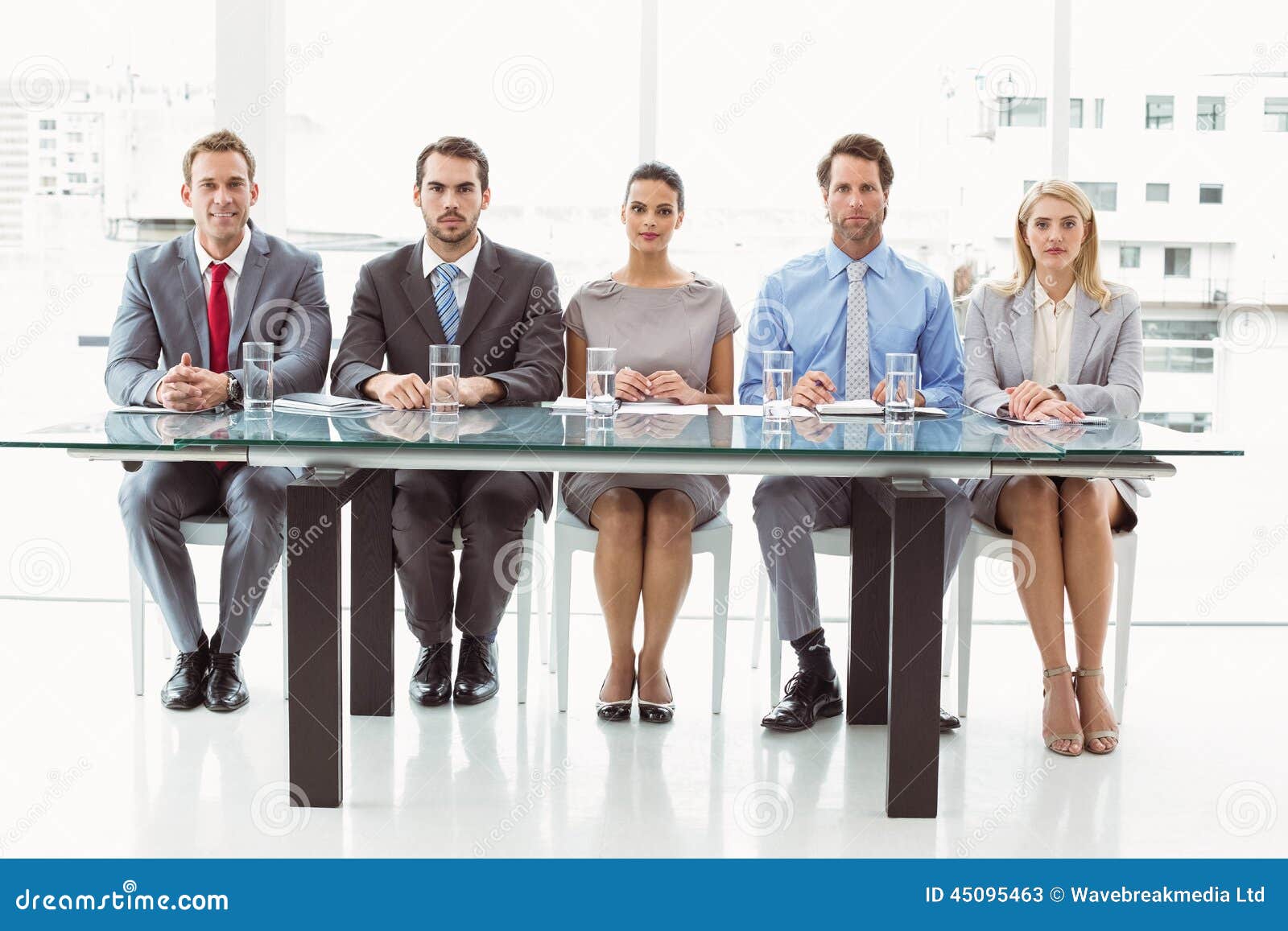 Panel of Corporate Personnel Officers in Office Stock Image - Image of ...