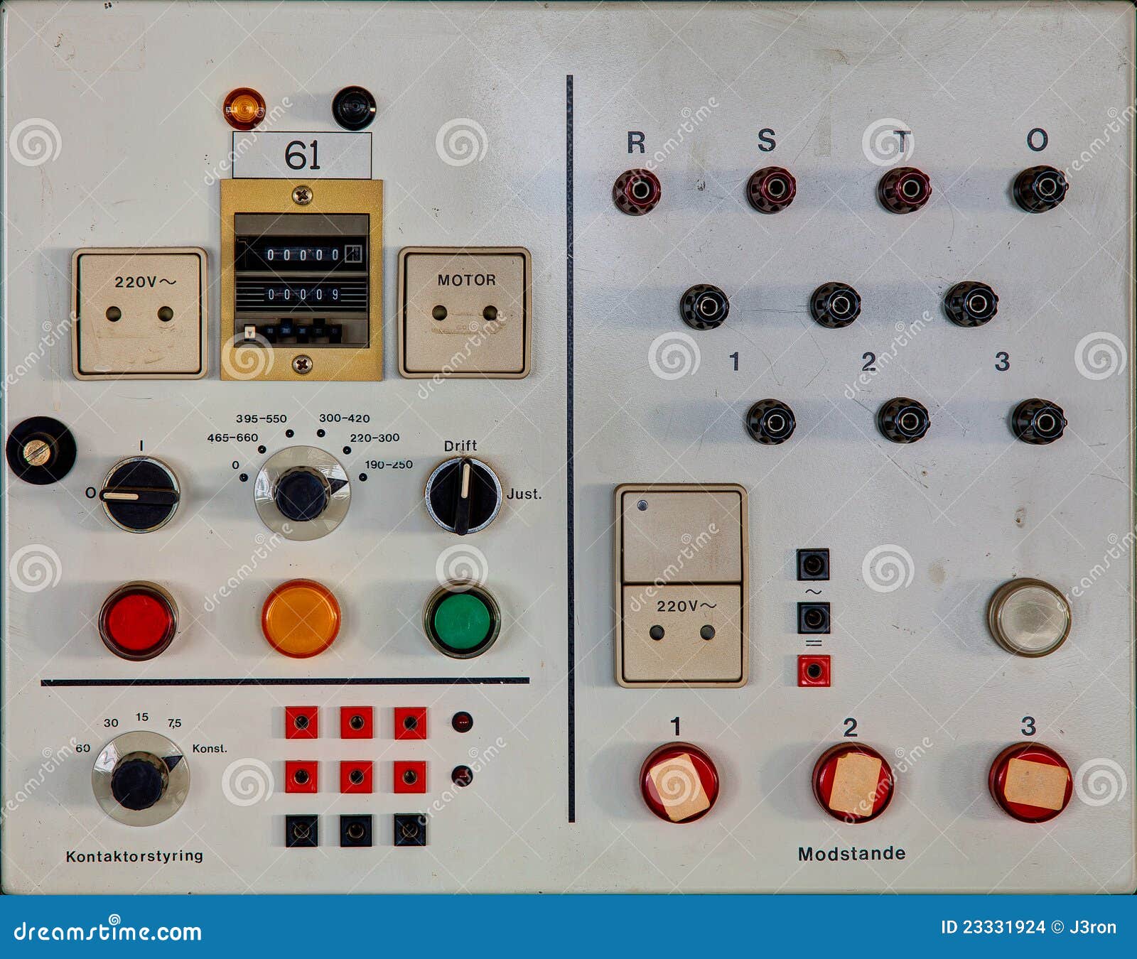 Panel de control foto de archivo. Imagen de contador - 23331924