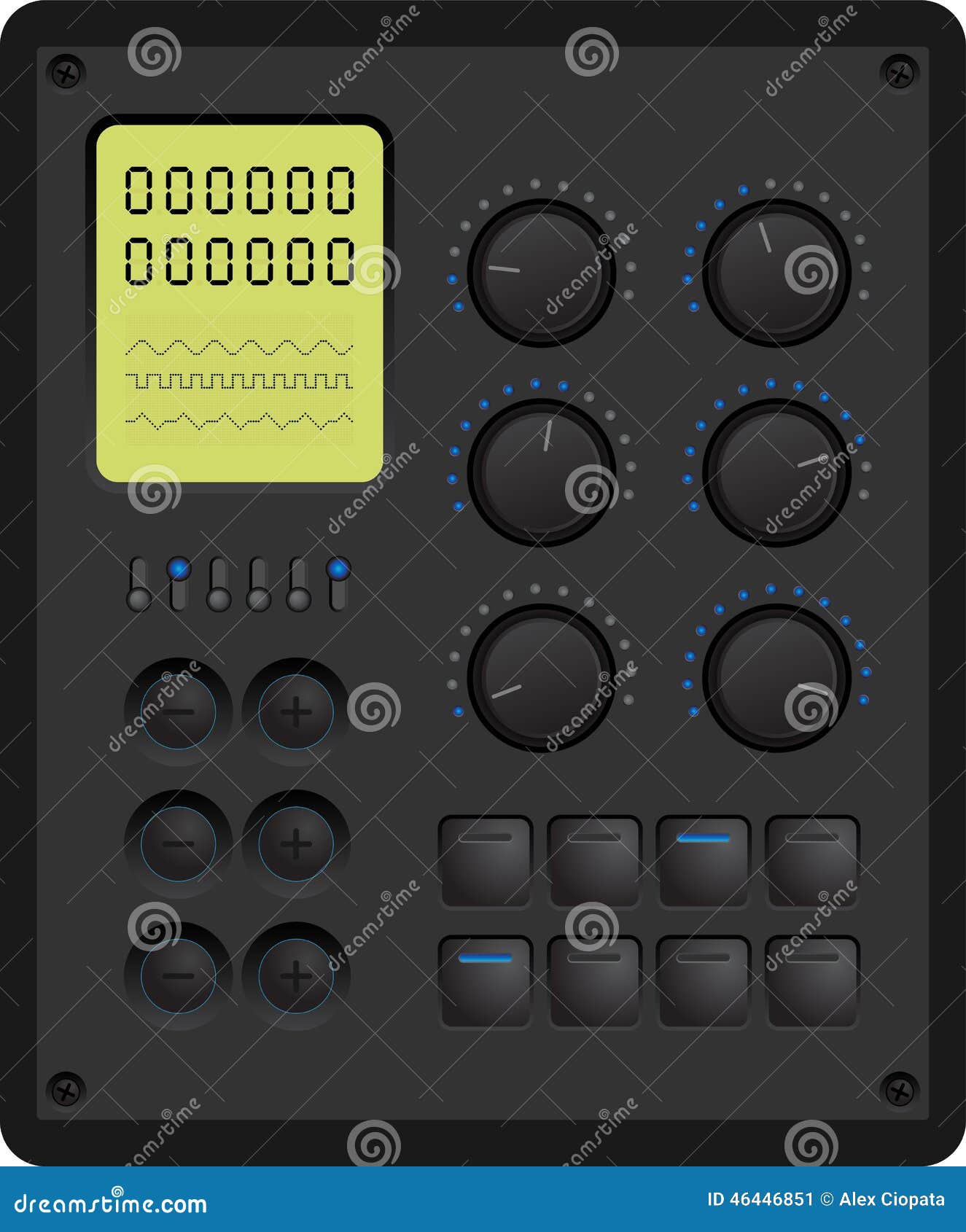 Panel de control ilustración del vector. Ilustración de muestra - 46446851