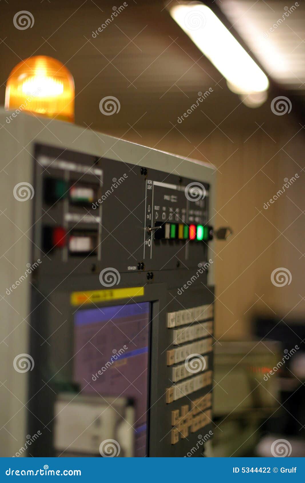 Panel de control foto de archivo. Imagen de industrial - 5344422