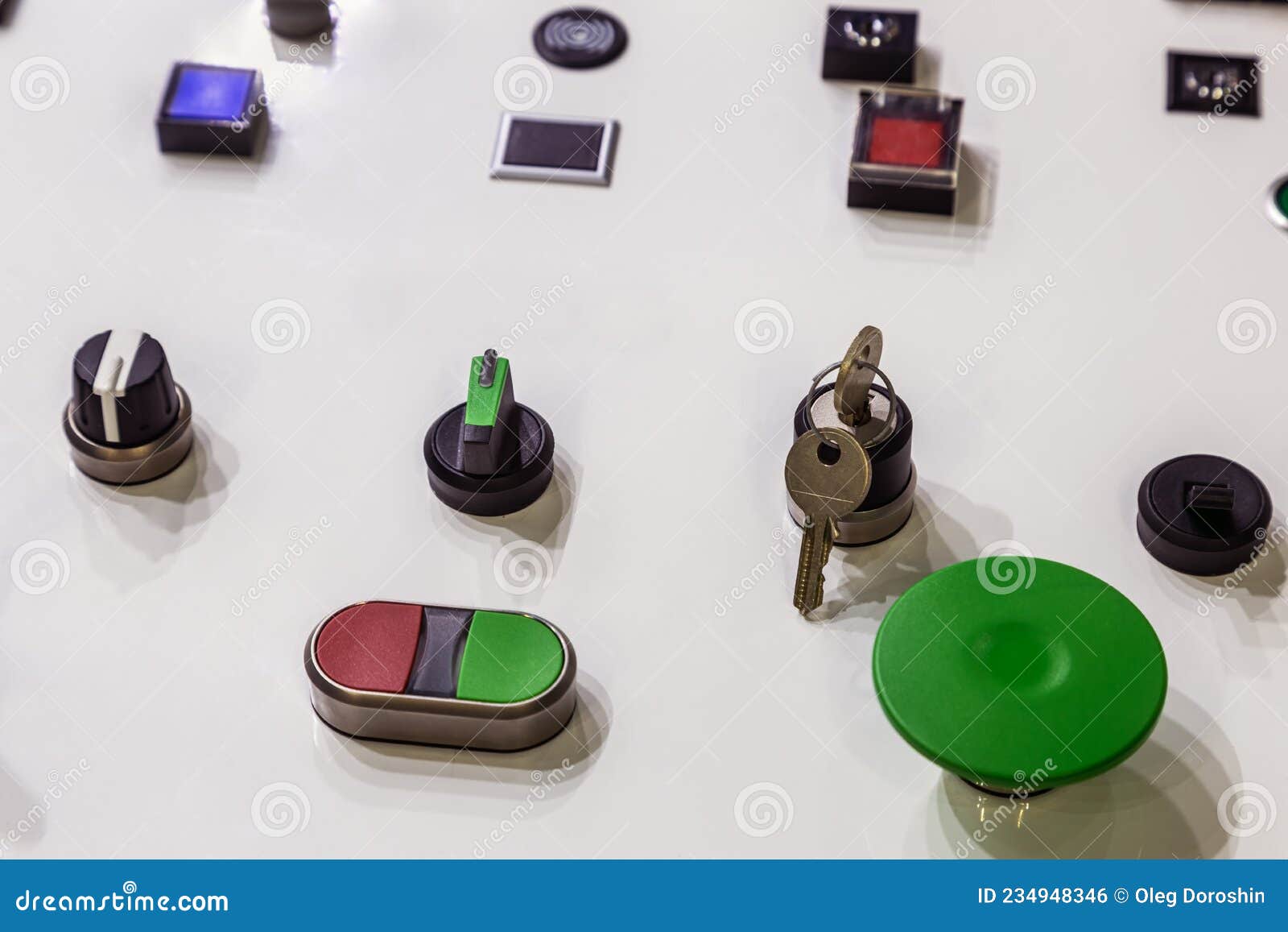 Panel De Control Con Botones Y Sensores De Control Foto de archivo ...