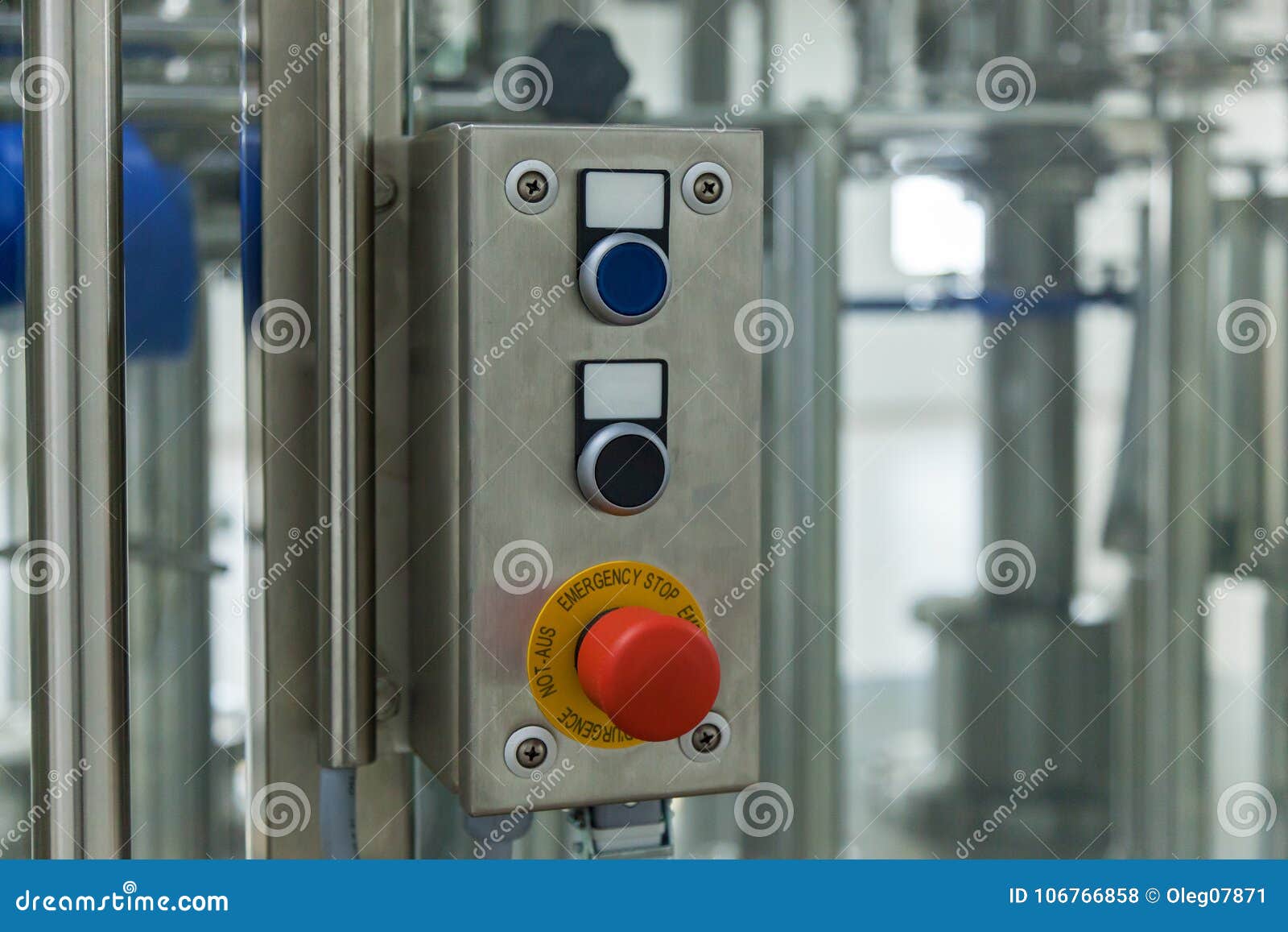 Panel De Control Con Los Botones Foto de archivo - Imagen de vendimia ...