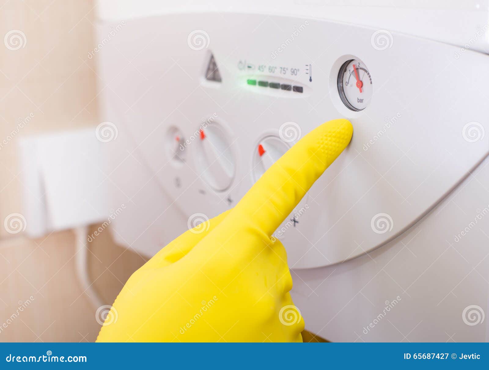 Panel De Control De La Caldera De Gas Imagen de archivo - Imagen de ...