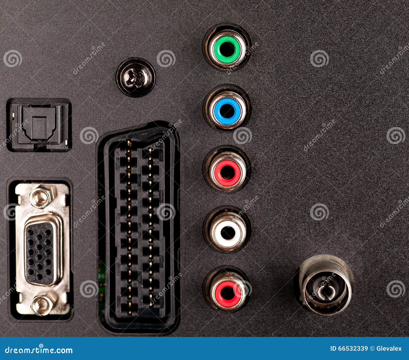 Panel De Control De La Entrada De Video Audio Moderna De La TV Imagen ...