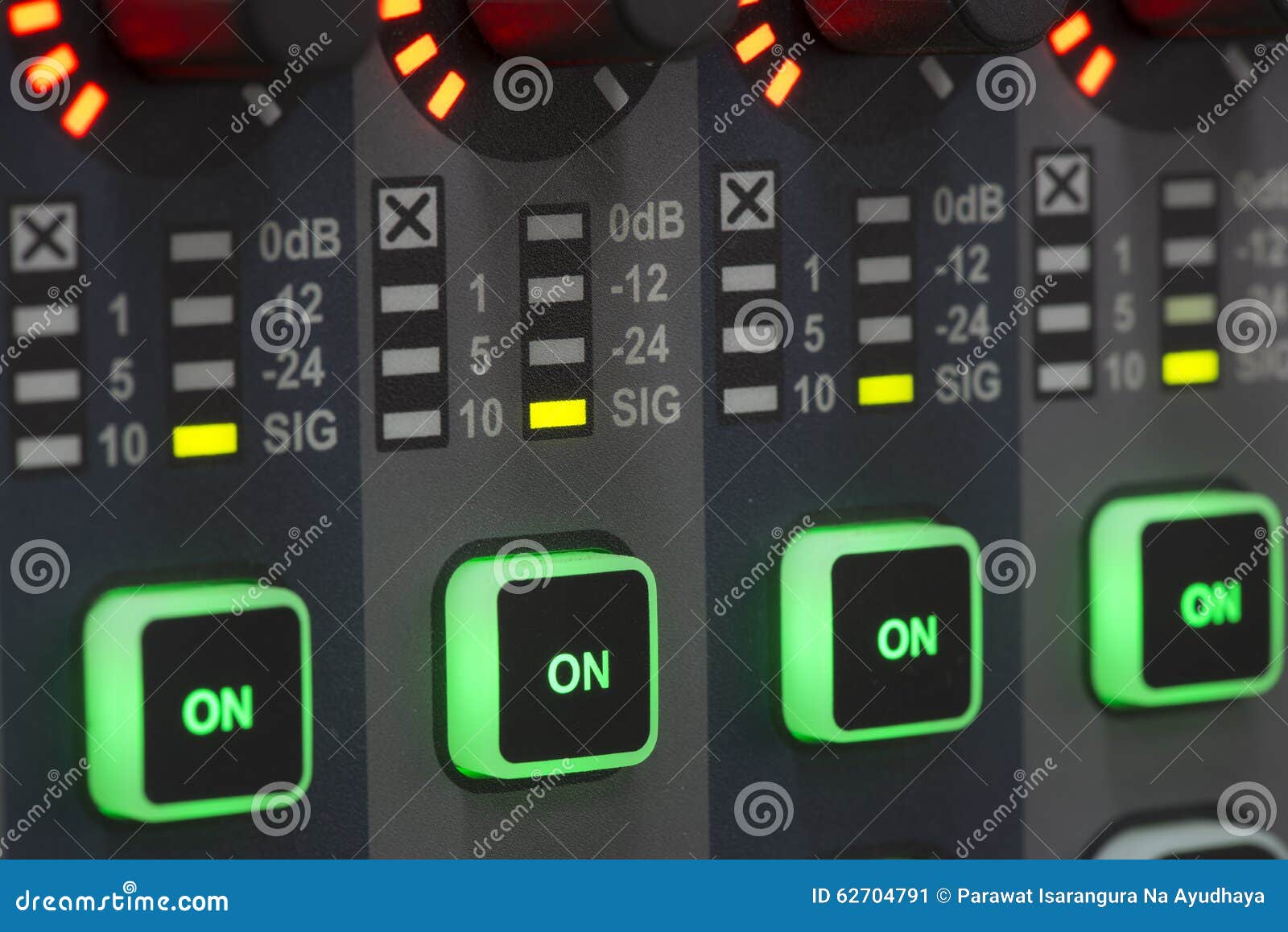 Panel De Control De Sistema De Sonido Imagen de archivo - Imagen de ...