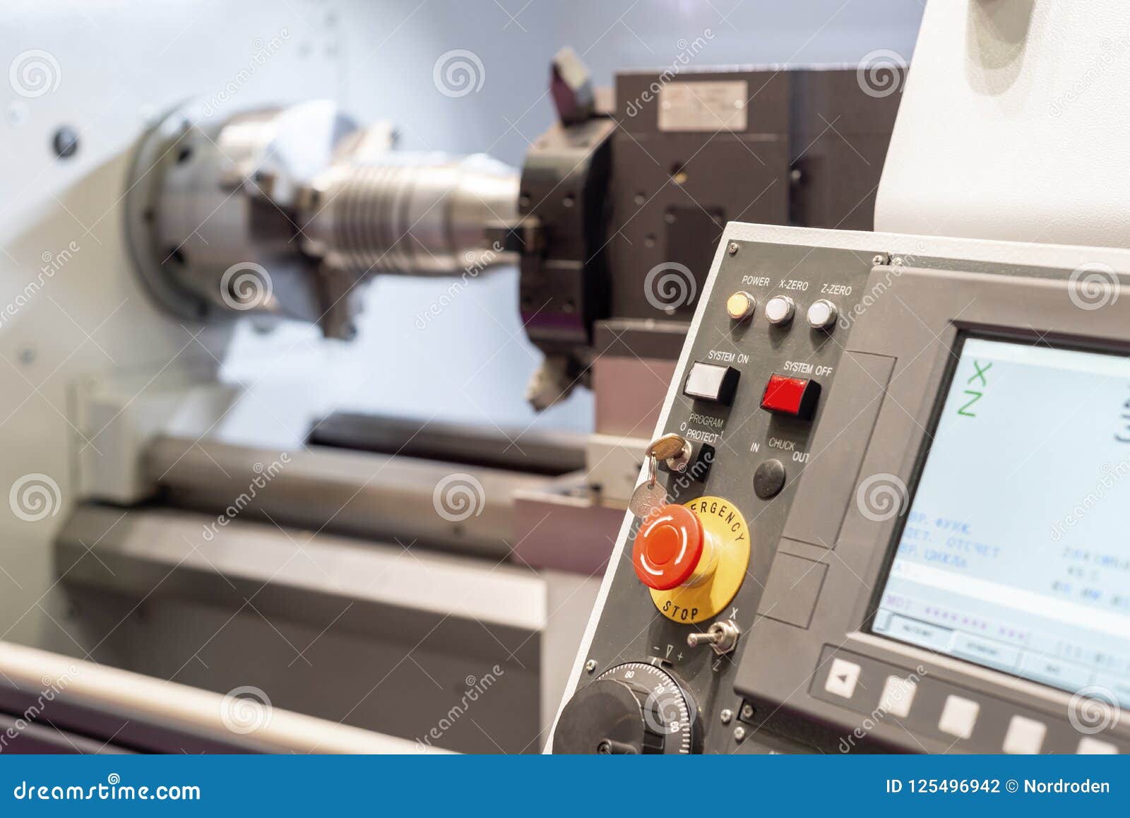 Panel De Control Del Torno Moderno Fondo Industrial Abstracto Foto de archivo - Imagen de acero ...